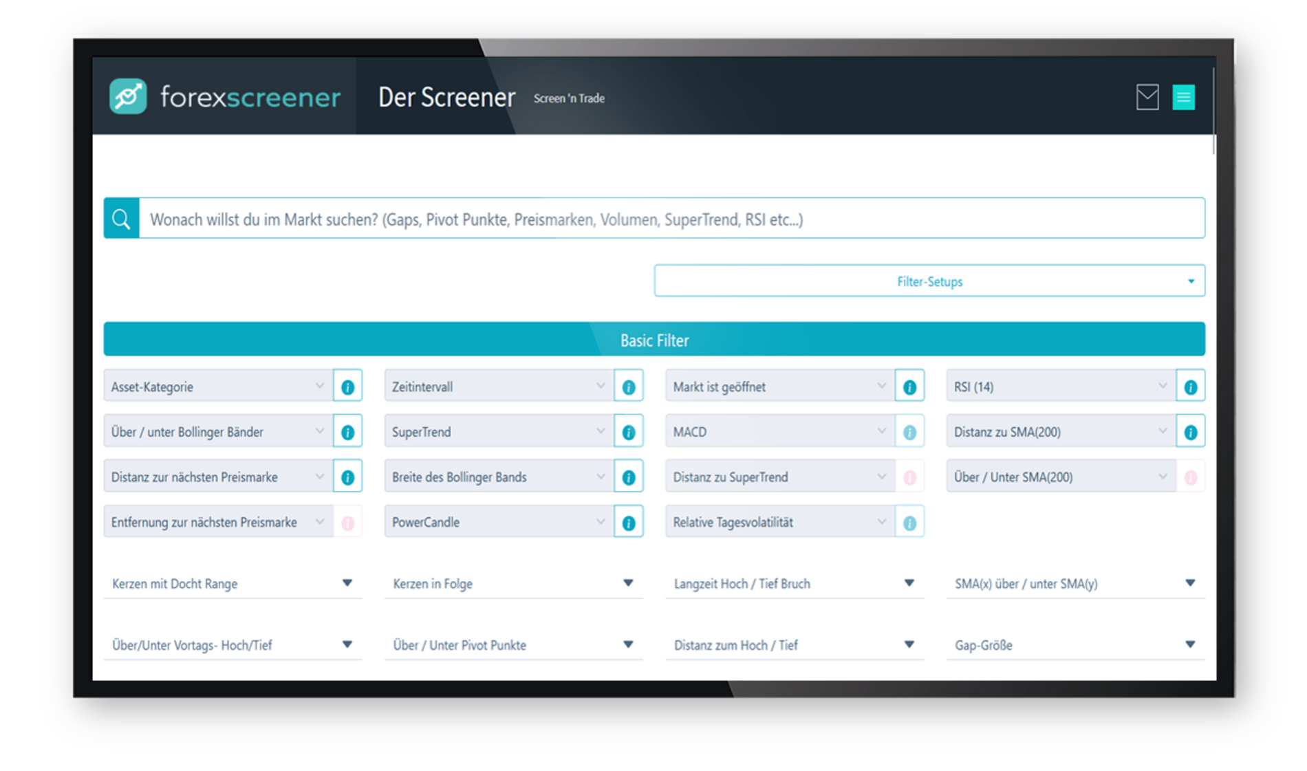 Use Forex Screener free of charge at FXFlat | FXFlat Bank GmbH